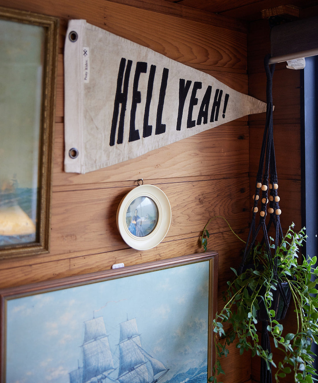 Hell Yeah Flag Wall Banner | Natural