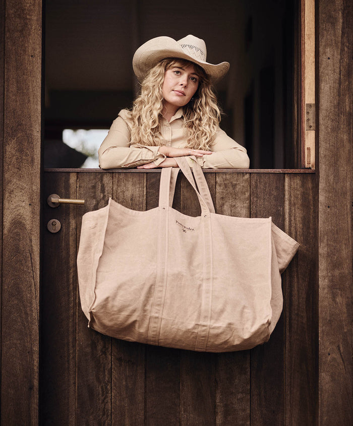 Market Carry All Canvas Tote Bag | Mocha
